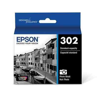 GENUINE Epson 302 Photo Black Ink Cartridge Original - NEW & SEALED | eBay
