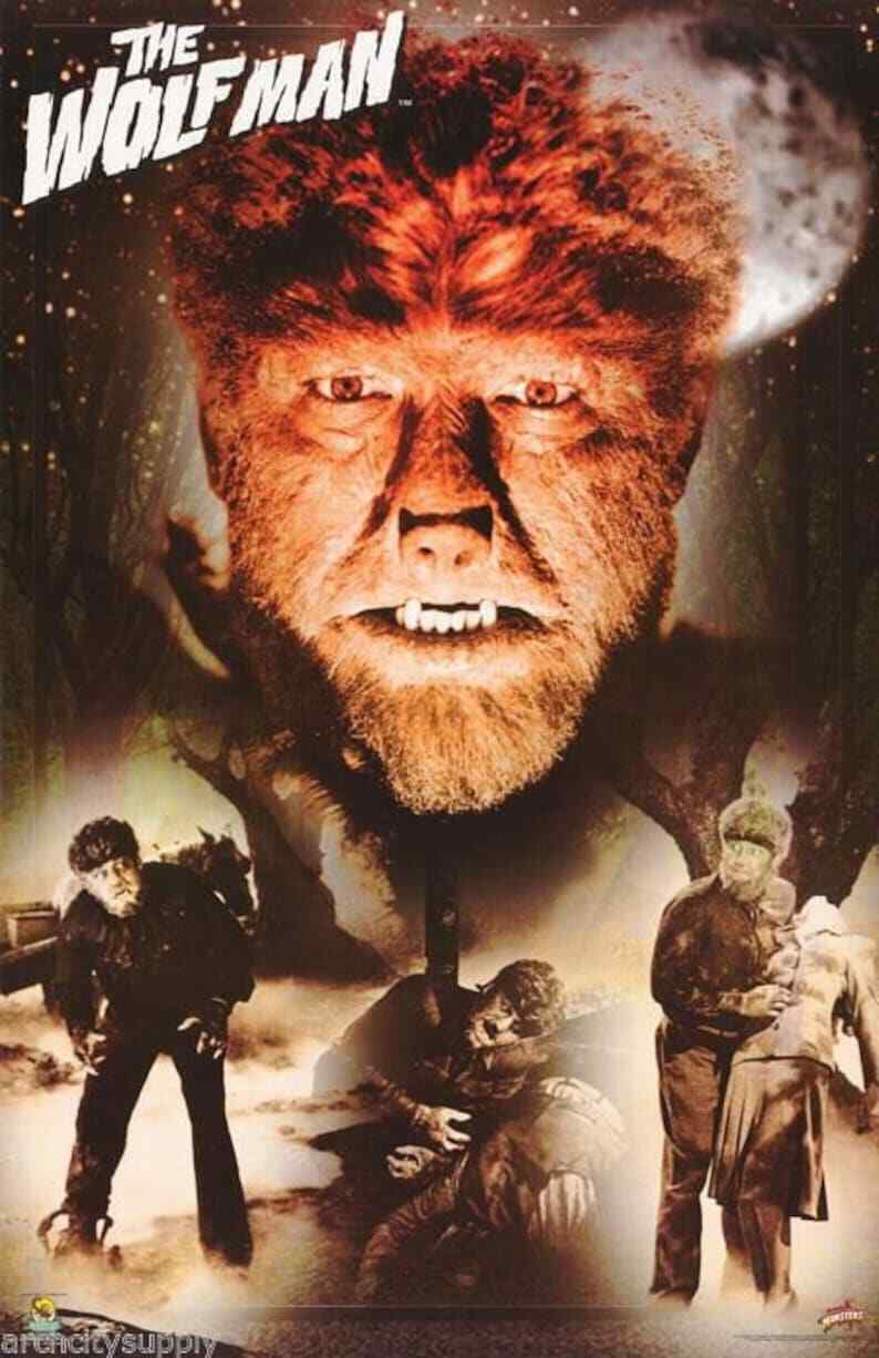 Lon Chaney Wolfman Movie Poster Print 17 X 12 Reproduction | eBay