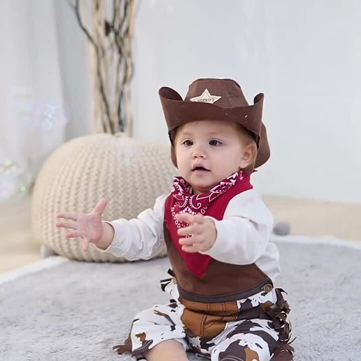 Baby Boys Infant Toddler Cowboy Western Sheriff Costume Fancy Dress ...
