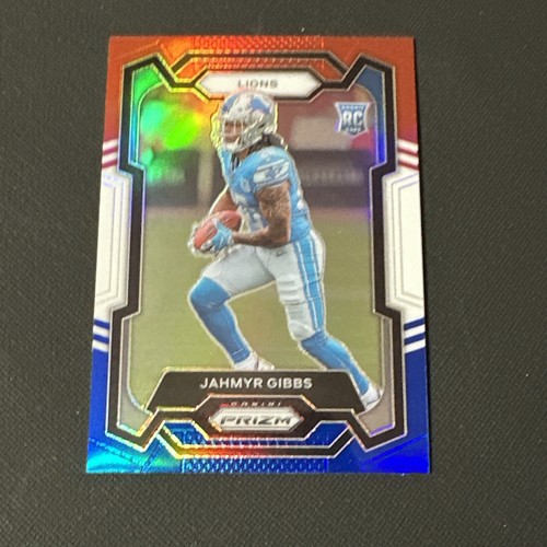 2023 PANINI PRIZM Jahmyr Gibbs Rookie Card RC #331 RED WHITE And BLUE ...