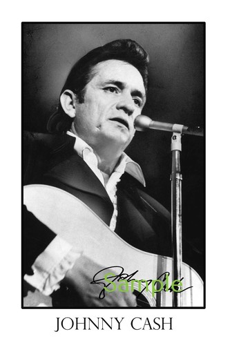 Johnny Cash large autograph signed 12x18 inch photograph poster - Top ...