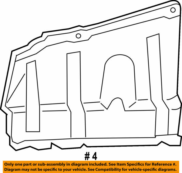 51443-42010 Toyota Cover, engine under, rear rh 5144342010, New Genuine ...