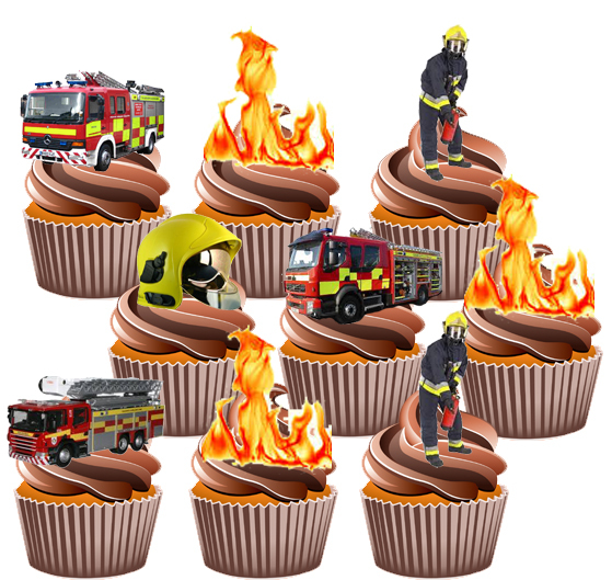 Edible Fireman Cake Decorations | Shelly Lighting