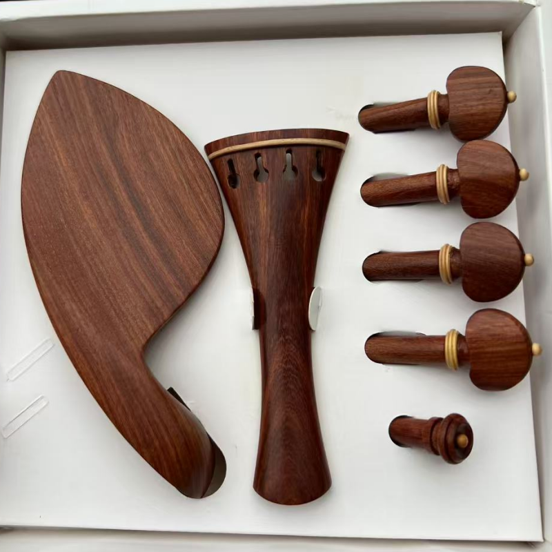 Size 4/4 Violin Part Accessory Tailpiece Peg Chin Rest End Pin Redwood ...