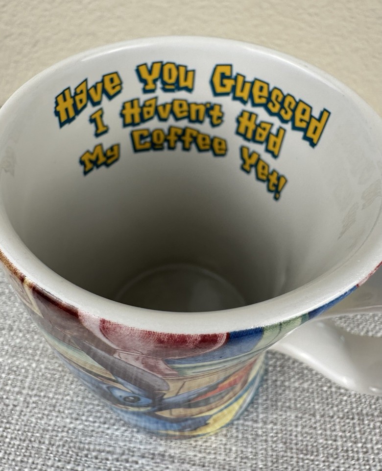 Disney Store Stitch "Can You Guess I Haven't Had My Coffee Yet" Crooked ...