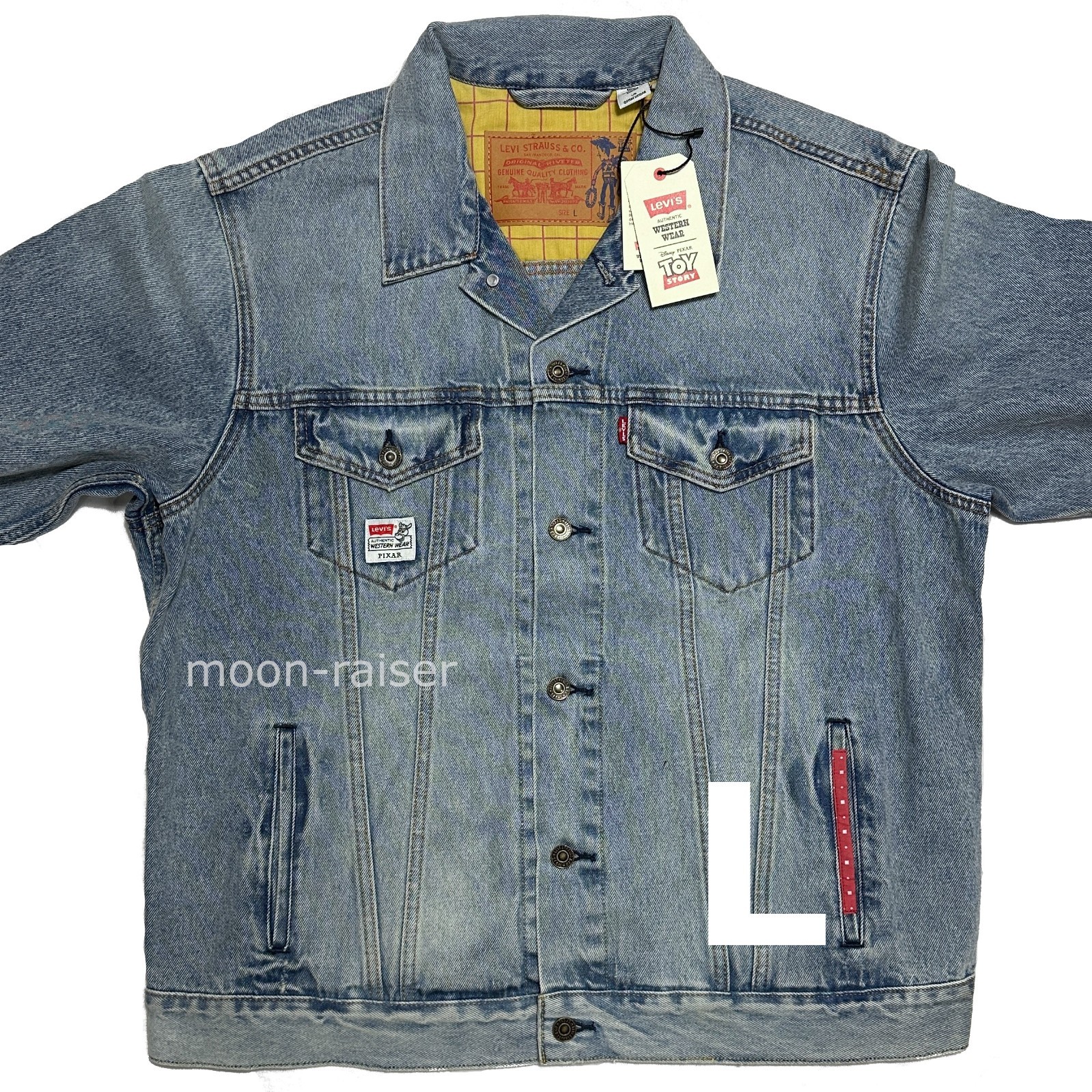 Levi’s Disney Toy Story Denim Jacket Men's LARGE Bullseye Patch | eBay