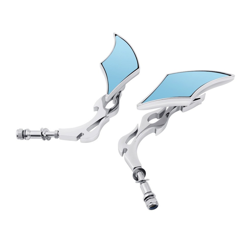 8mm/10mm Motorcycle Flame Blade Rear View Mirrors For Victory Vegas ...