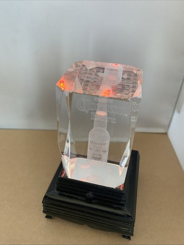 CORONA EXTRA 3D Laser Etched Crystal Glass Tower w/Lighted Stand ...