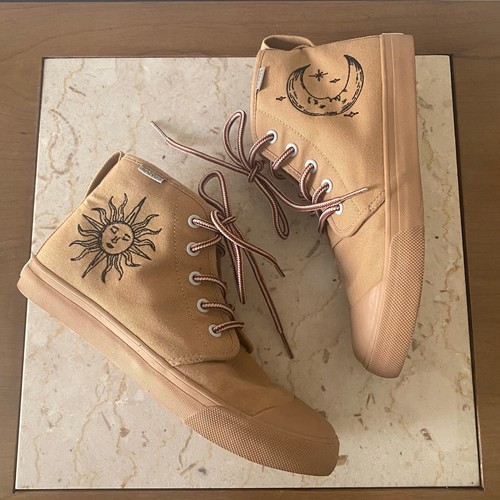 BANGS Lunar High Top Shoes Tan Unisex Sneakers Women’s Size 7 Sun Moon ...