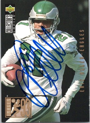Eric Allen Signed 1994 Collector's Choice Philadelphia Eagles #34 ...