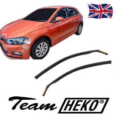 Wind Deflectors Fits VW Polo 2017-Up 5-Door 2-Pcs Set Tinted Heko | eBay UK