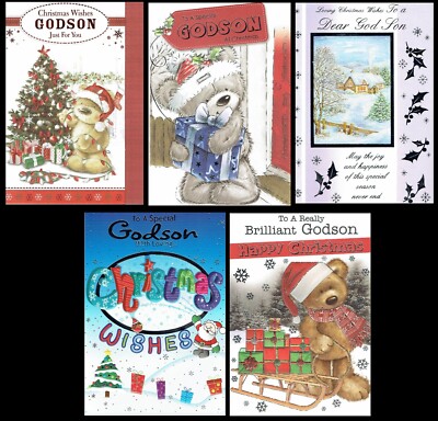 Special GODSON CHRISTMAS CARD ~ Quality Cards CHOICE of DESIGN | eBay UK