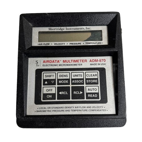 Shortridge Airdata Multimeter ADM-870 Electronic Micromanometer - Ships ...