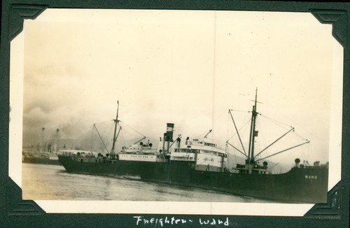1936 US Army soldiers, Honolulu Harbor Hawaii Photo Freighter ship SS ...