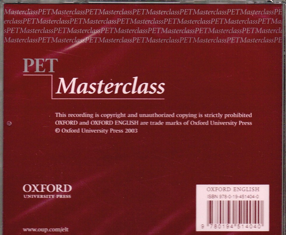 Oxford PET MASTERCLASS Intermediate Class Audio CD @NEW@ 9780194514040 9780194514040| eBay