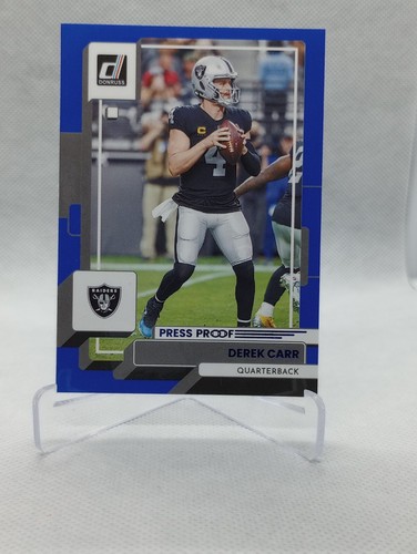 2022 Donruss Football Press Proof Blue #284 Derek Carr - Las Vegas ...