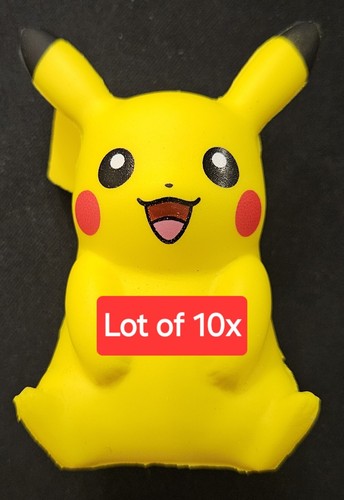 Pokémon Pikachu 10x Lot 3 Inch Stress Ball Squeeze Foam Mini Toy New ...