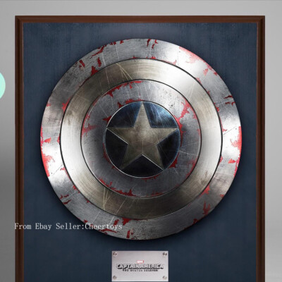 King Arts 1:1 MPS009 Captain America 2 Shield Metal Silver Combat wall ...