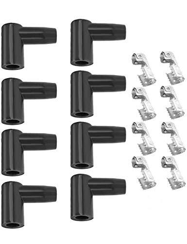 8 Pack 90 Degree Spark Plug Boot Terminal Kit Distributor Ignition Boot ...