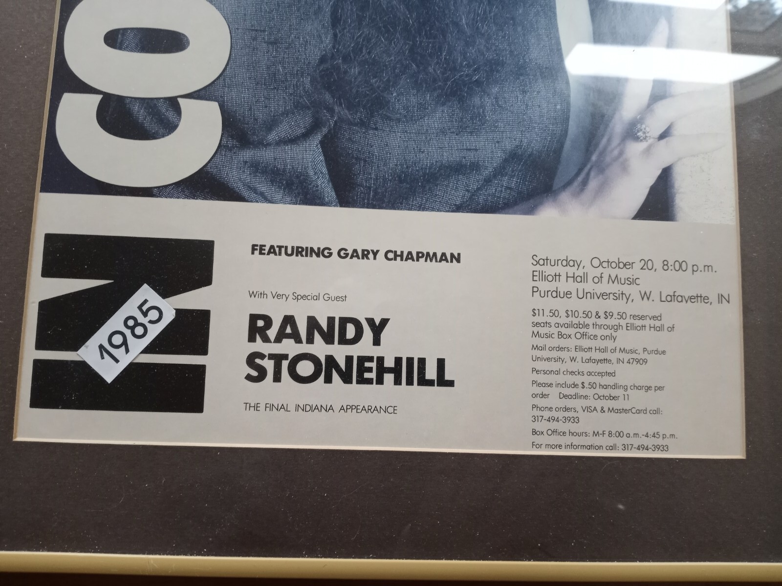 Amy Grant Poster In Concert october 20 1985,Purdue University,Lafayette ...