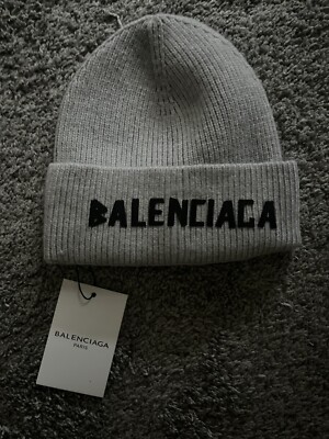 Balenciaga Beanie Grey Dm First | eBay