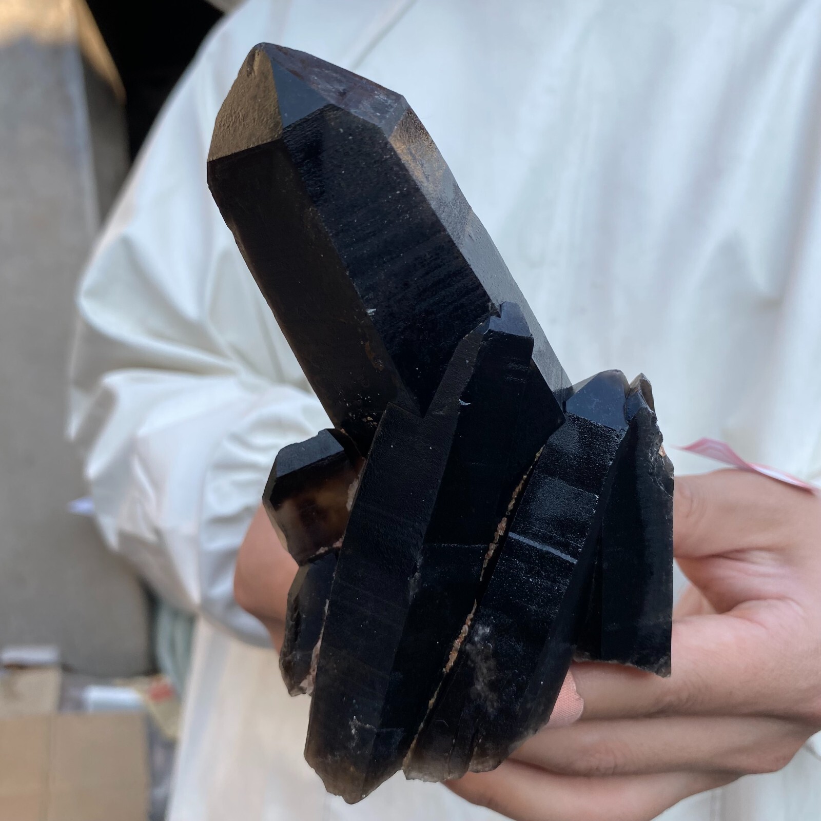 560g Natural Black Quartz Crystal Cluster Raw Mineral Specimen | eBay