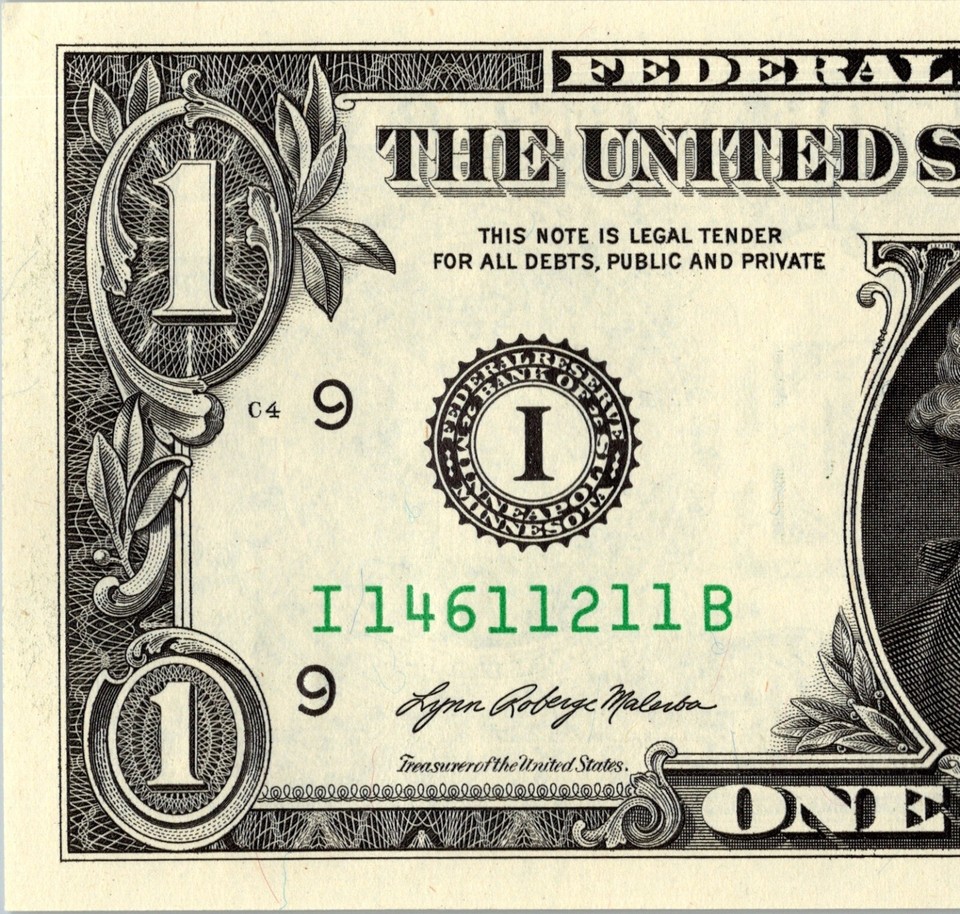 Five of a kind 1s Fancy Serial Number One Dollar Bill I14611211B UNC | eBay