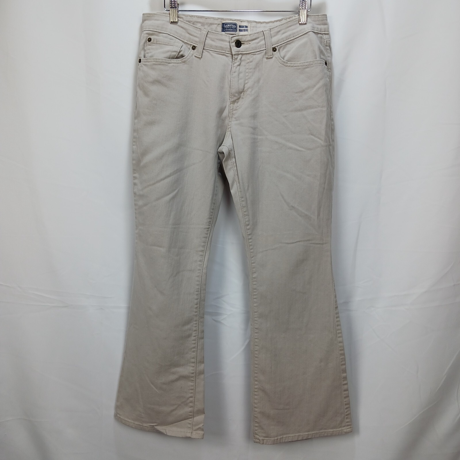 LEVI'S WOMEN TAN STRETCH WIDE BOOTCUT LEG MIDRISE DENIM JEANS 12S (ACT ...