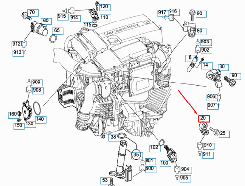 MERCEDES-BENZ SLK R171 KNOCK SENSOR A0061533628 ORIGINAL 006-153-36-28 ...