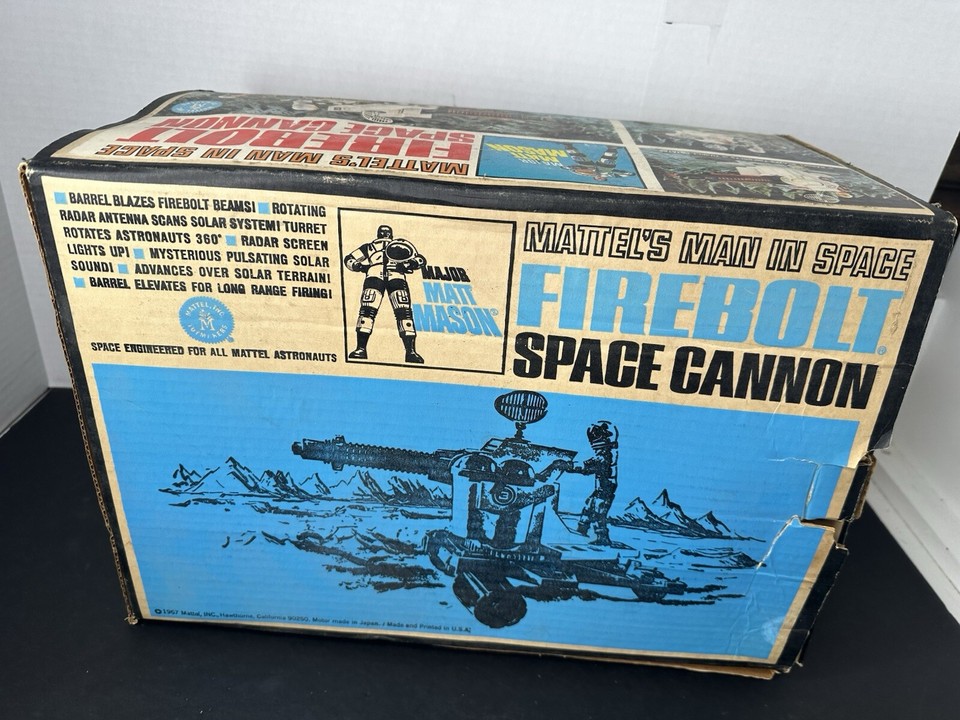 Mattel Major Matt Mason Firebolt Space Cannon In Box Incomplete | eBay