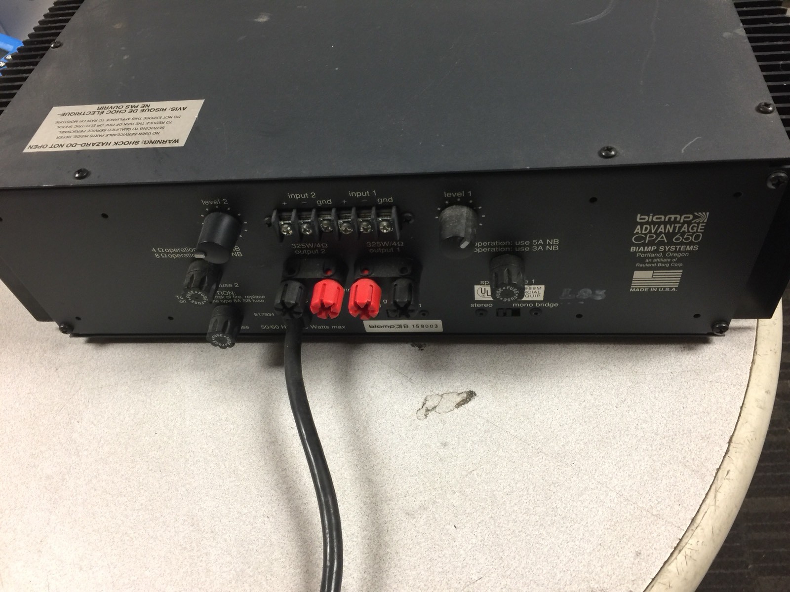 BIAMP CPA 650 COMMERCIAL PROFESSIONAL AMPLIFIER 650 WATT | eBay