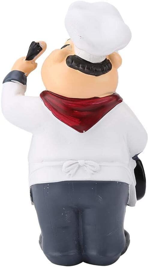 Resin Chef Figurines, Fat Chef Ornament Statue Italian Chef Kitchen ...