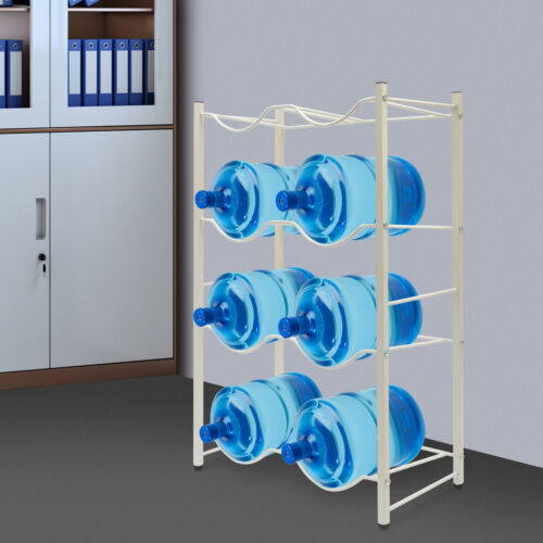 4 Tiers 5 Gallon Water Jug Holder 8 Jug Water Bottle Storage Rack Heavy ...