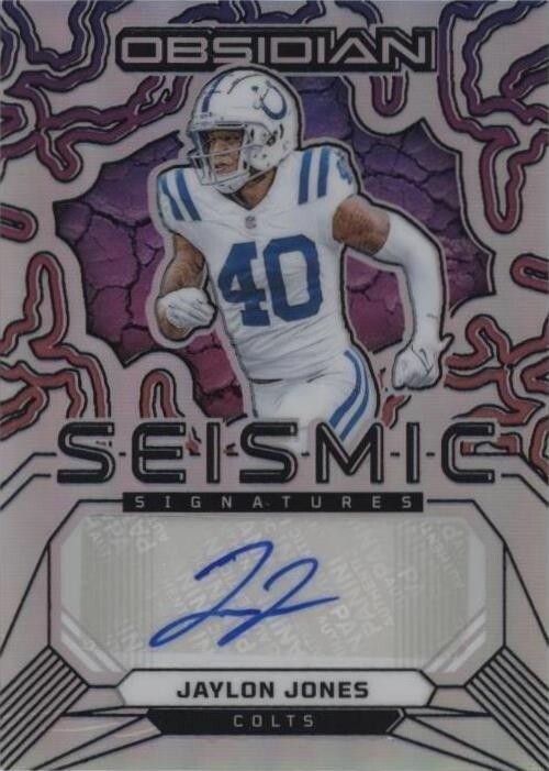 2024 Panini Obsidian - Seismic Signatures Jaylon Jones #SS-JJS Silver ...