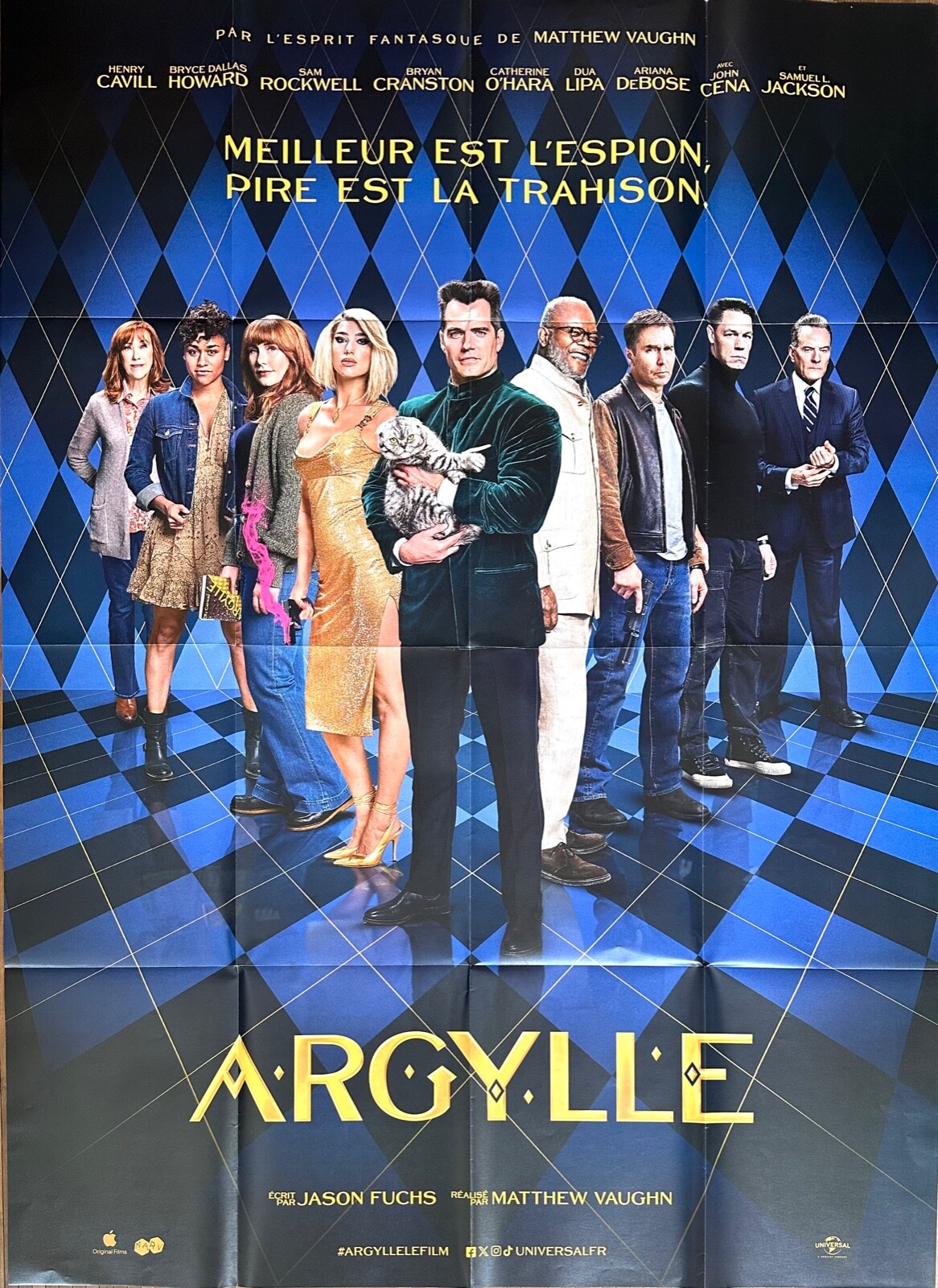 Affiche Cinéma ARGYLLE 120x160cm Poster Dua Lipa / Henry Cavill ...
