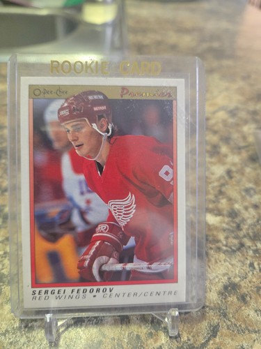 1990-91 OPC Premier #30 Sergei Fedorov RC Rookie Card Detroit Red Wings ...