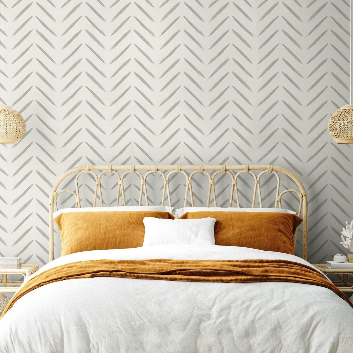 Schwarze Chevron Tapete