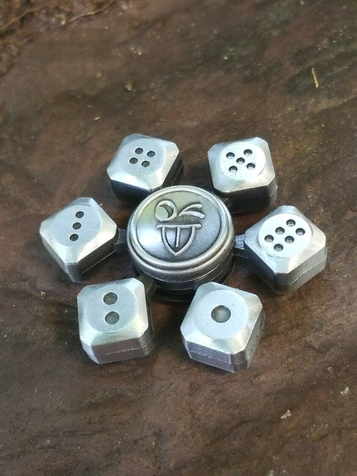 Craps Dice Metal Hand Fidget Spinner Bones, Casino, Good Luck Adult ...