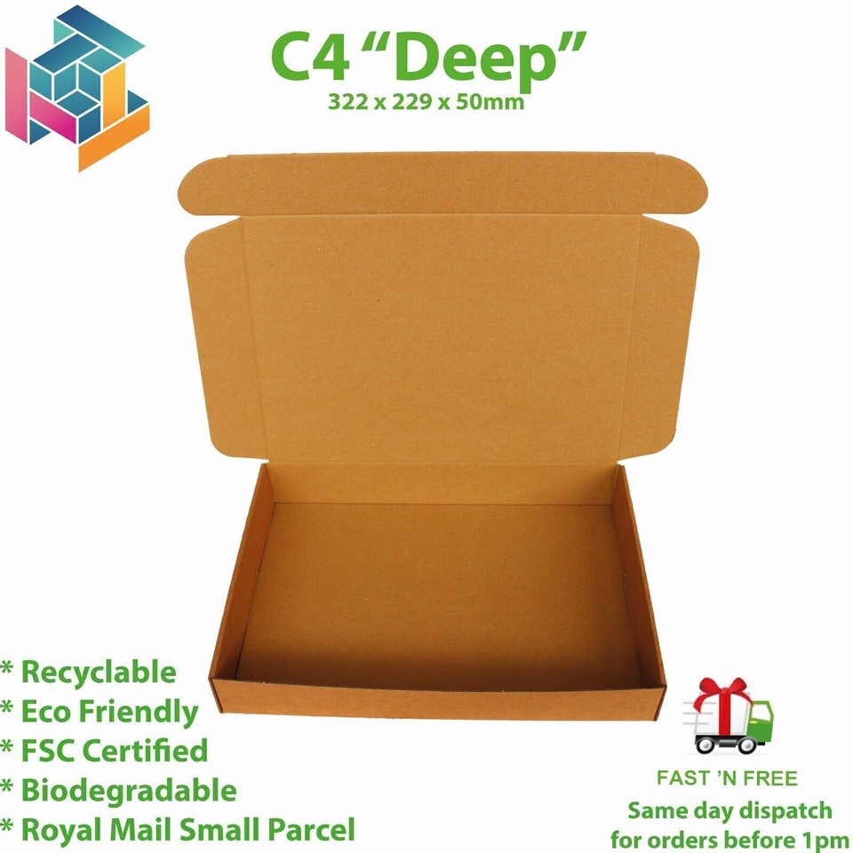 Royal Mail PIP Large Letter Boxes C4 C5 C6 C7 DL Postal Box FSC ...