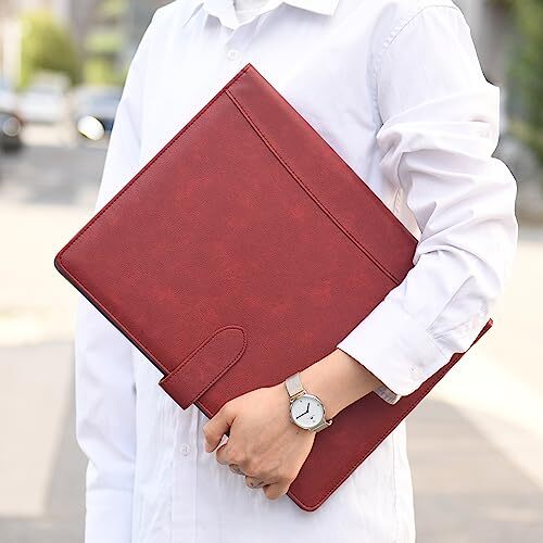 Portfolio Padfolio A4 Leather PU Folder File Document Holder Case with ...