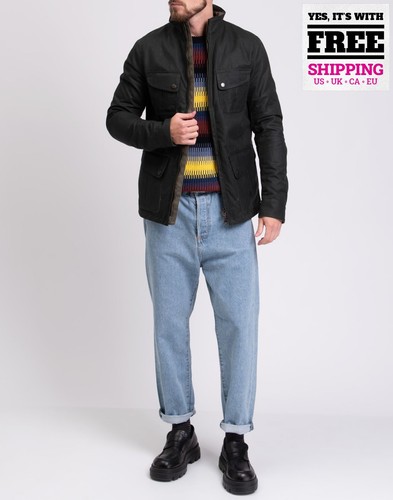 RRP €1085 MATCHLESS Peter Military Jacket Size S Waxed Worn Look Made ...