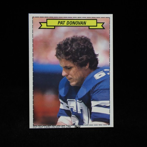 1983 Pat Donovan Dallas Cowboys Topps Sticker Box Bottom (A) | eBay