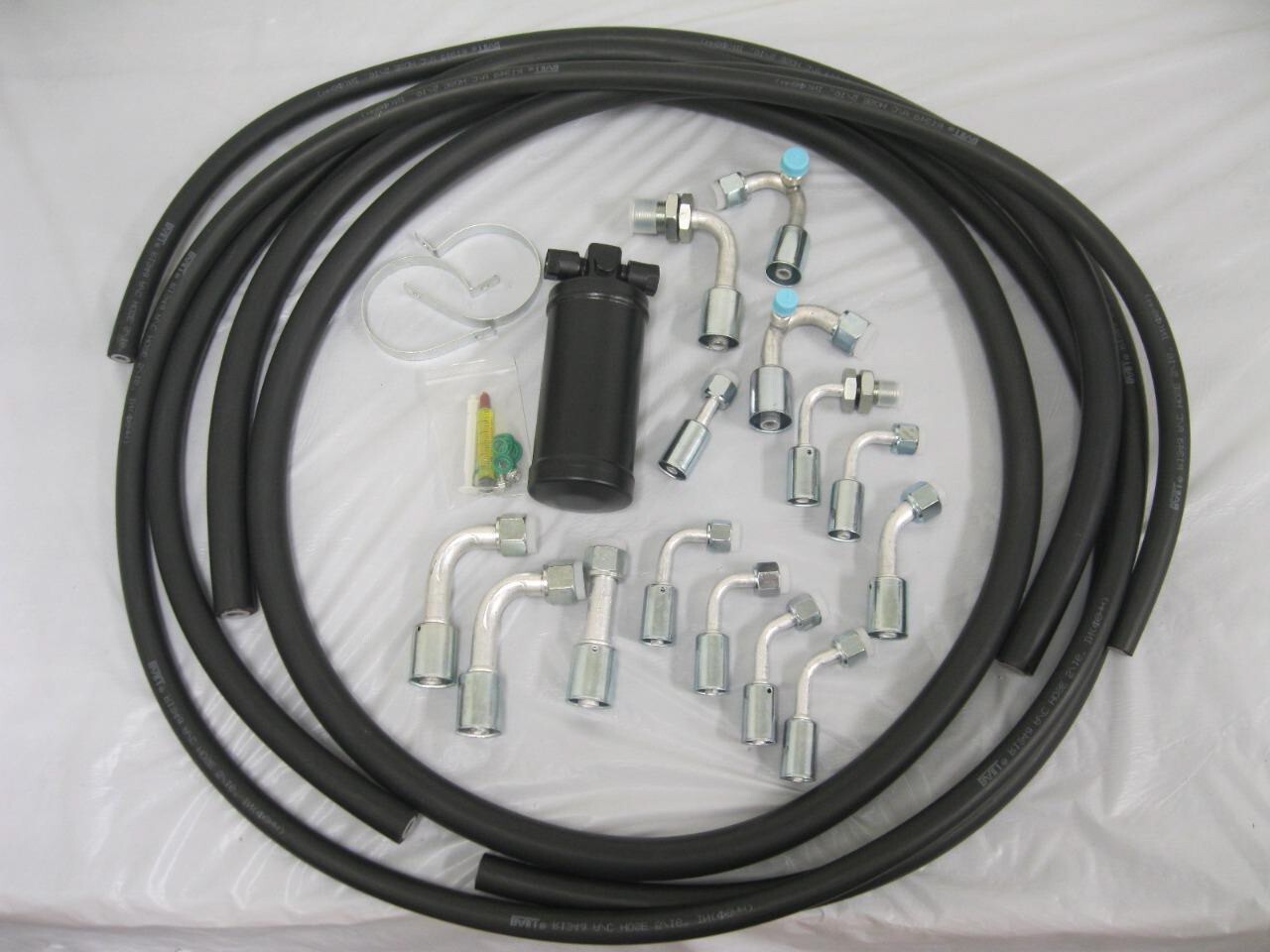 Universal 134a Air Conditioning Hose Kit O-Ring Fittings Drier AC Hoses ...