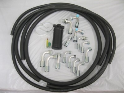 Universal 134a Air Conditioning Hose Kit O-Ring Fittings Drier AC Hoses ...