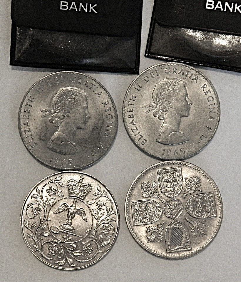 4 Crown Coins, Churchill ( 2 ) Elizabeth II 1960 & 1977 | eBay UK
