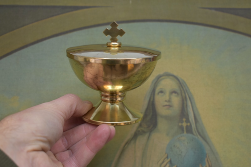Used Small Ciborium, Perfect for Day Chapel, 4" ht. (CU2213) chalice co ...