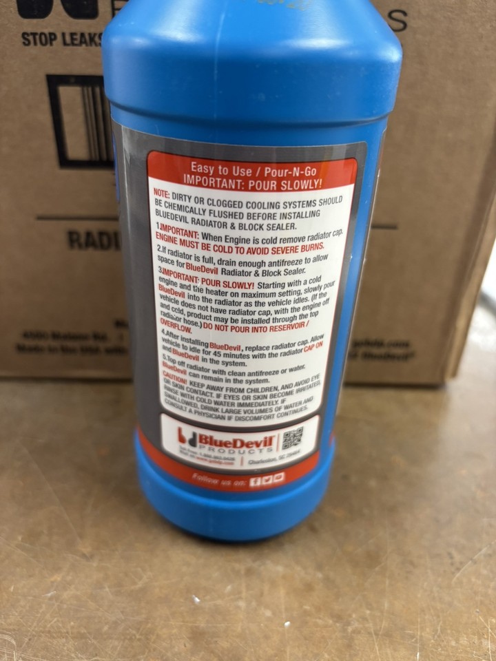 Blue Devil Radiator And Block Sealer Stop Leak 16 Ounce Sold Each | eBay