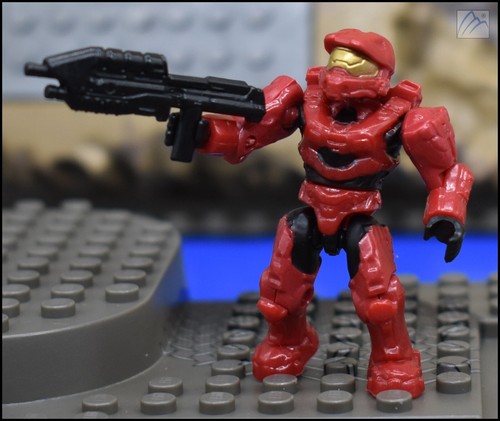 HALO MEGA BLOKS UNSC RED SPARTAN MARK VI MINI FIGURE 97224 MICRO-FLEET ...