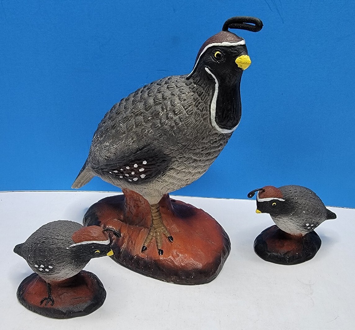 Vintage Quail & Chicks Figurines - 7" | eBay