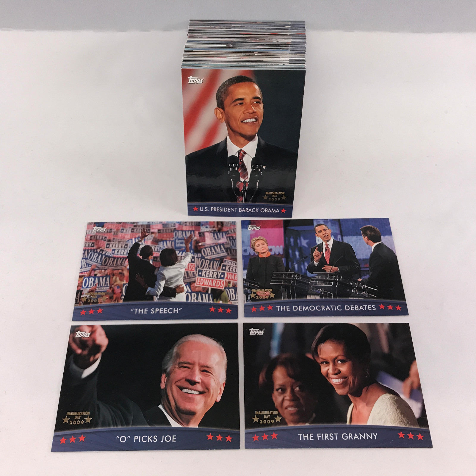 PRESIDENT BARACK OBAMA (Topps/2009) INAUGURATION DAY GOLD FOIL PARALLEL ...